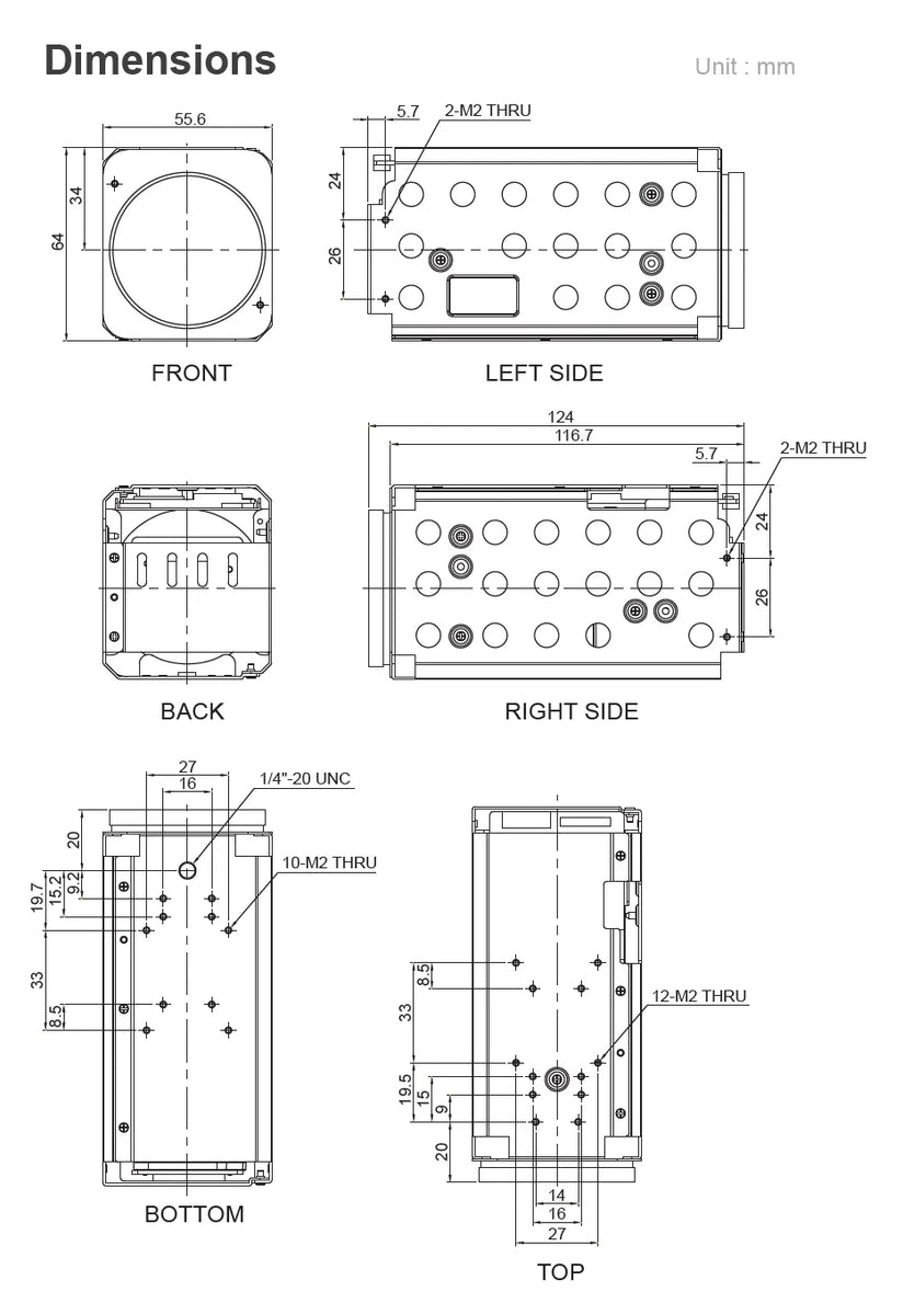 WONWOO MC-G365 36x Global Shutter Zoom Camera, Sony CMOS, Day/Night ...