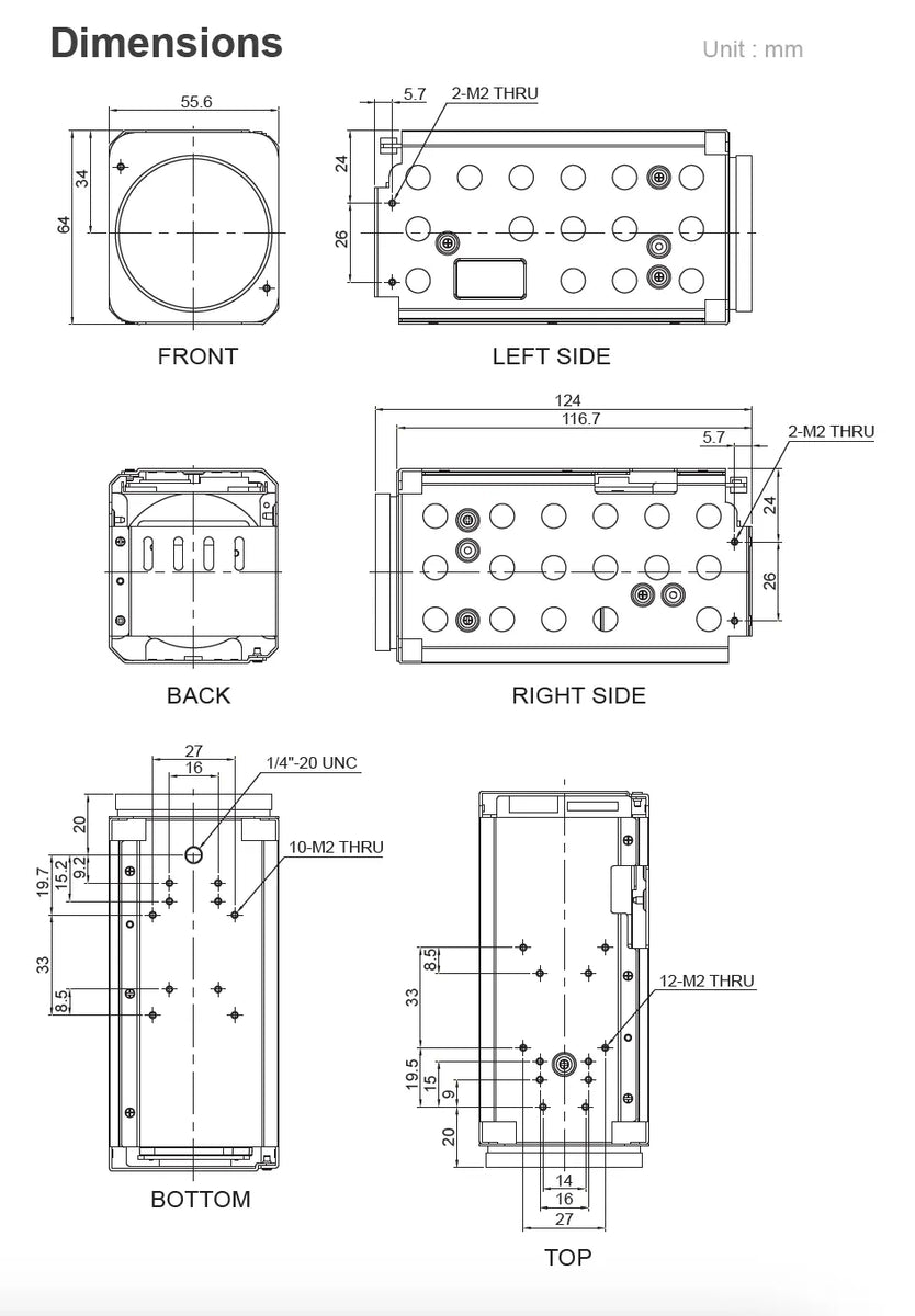 WONWOO MC-S308 2MP 30x Zoom Camera, High Sensitivity, 1080p, LVDS/EX ...